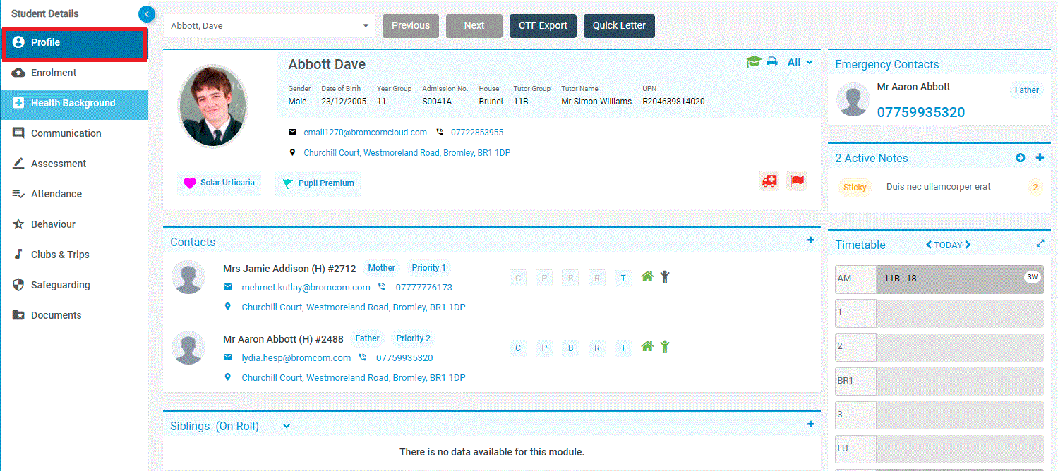 How to add FSM Eligibility to a Student – Bromcom – Documentation Centre