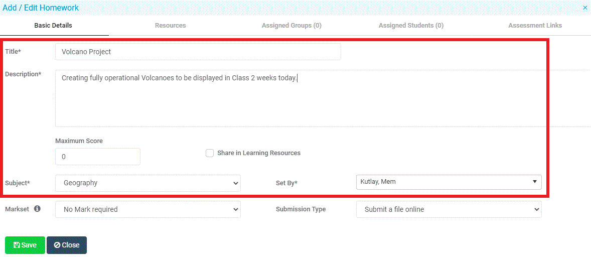 How to set Homework as a Teacher via the MIS – Bromcom – Documentation ...