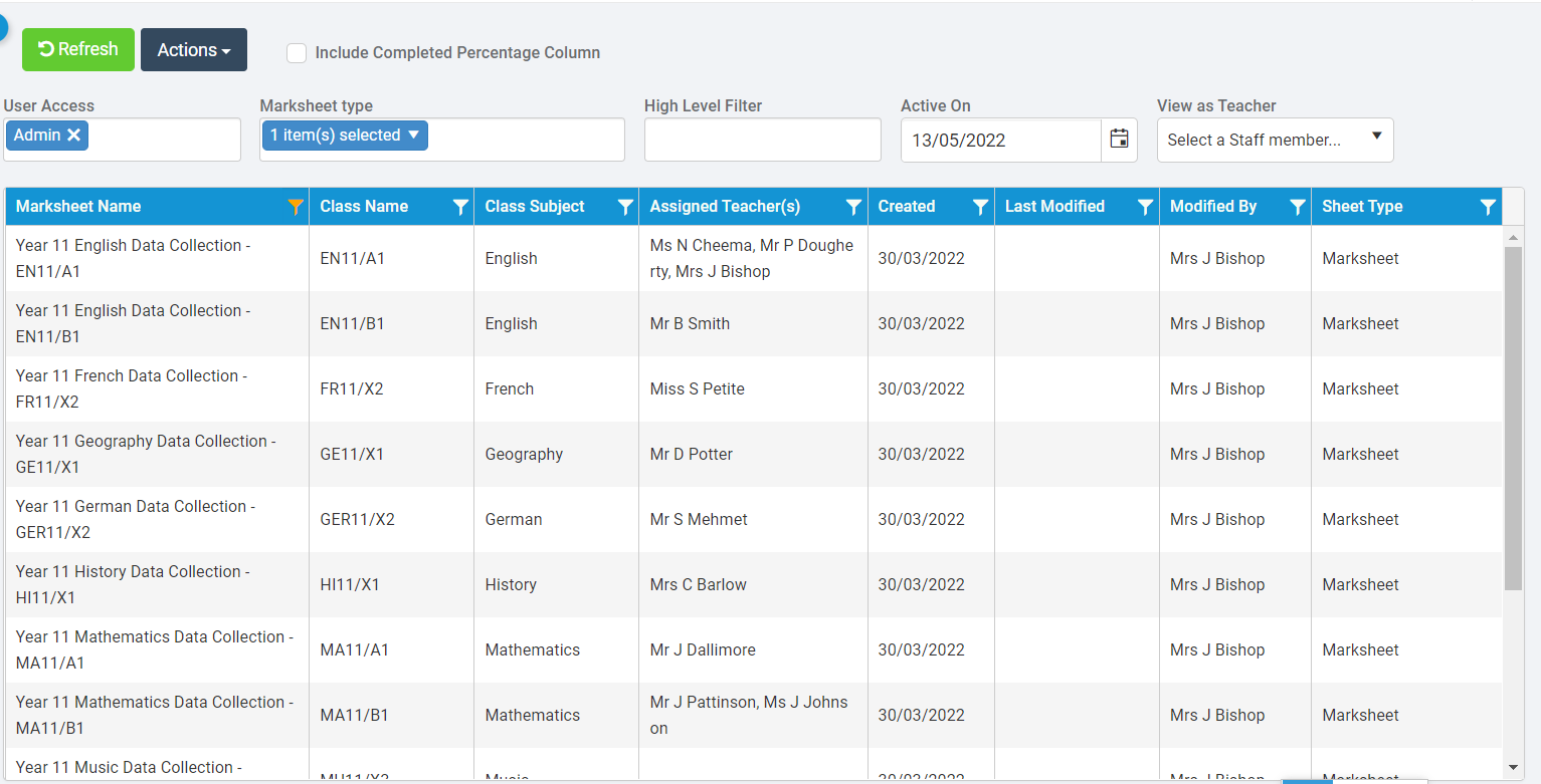 How to Manage Incomplete Assessment Sheets – Bromcom – Documentation Centre
