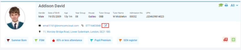 How to View the Student Details Profile Page – Bromcom – Documentation ...