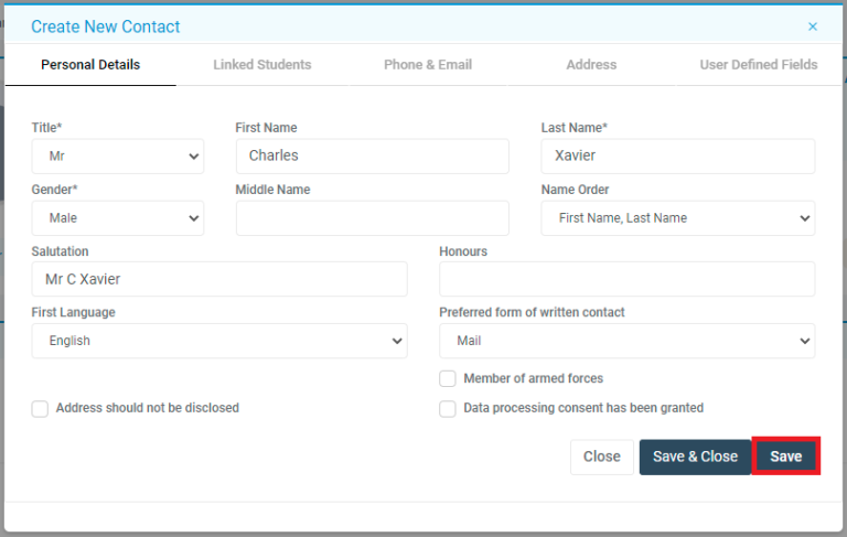 How to Add a New Student – Bromcom – Documentation Centre