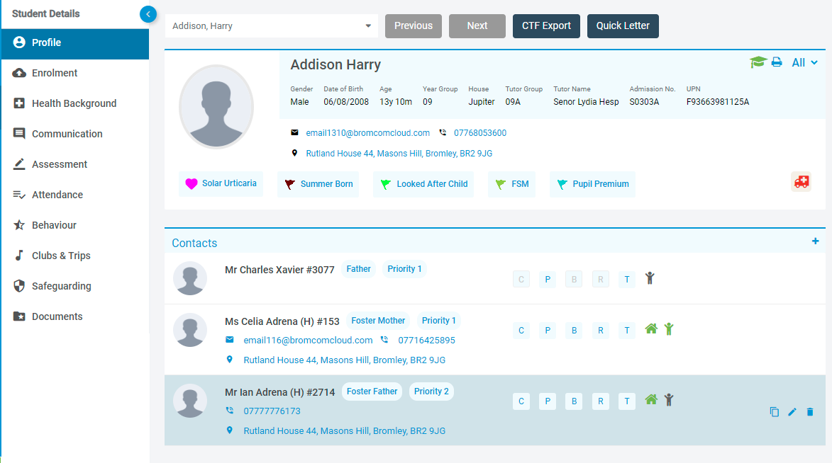 How to Add a New Student – Bromcom – Documentation Centre