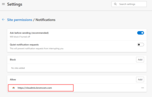 How to Allow Notifications on Chrome or Edge – Bromcom – Documentation ...