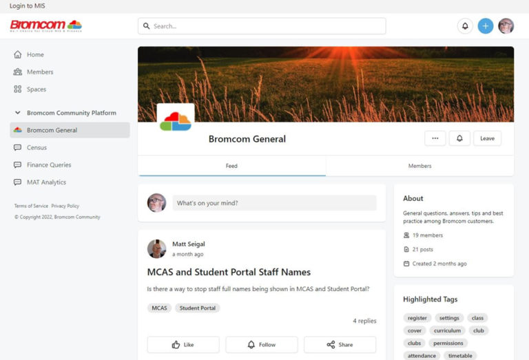 How to use the Bromcom Online Community – Bromcom – Documentation Centre