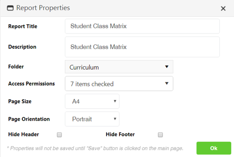 How to Create a Matrix Report – Bromcom – Documentation Centre