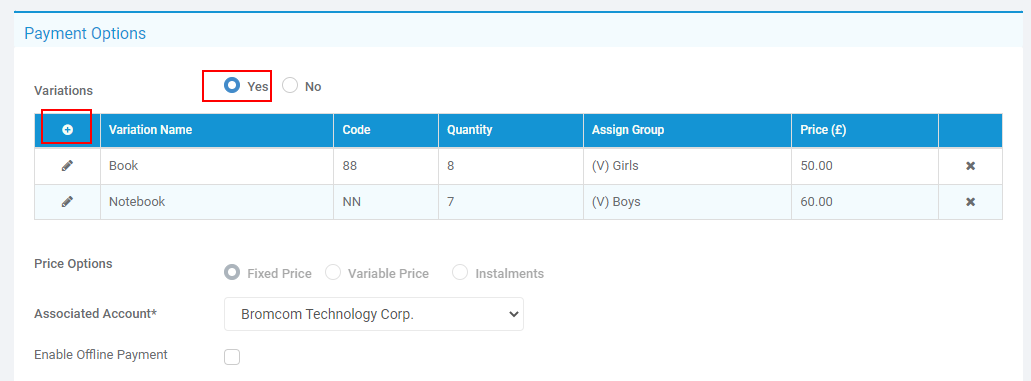 How to create a Product for MCAS – Bromcom – Documentation Centre