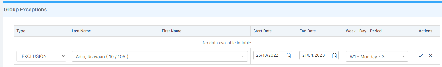 How to use Group Exceptions – Bromcom – Documentation Centre