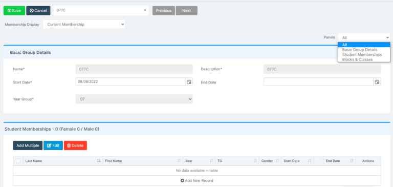 How to create Blocks and Bands – Bromcom – Documentation Centre