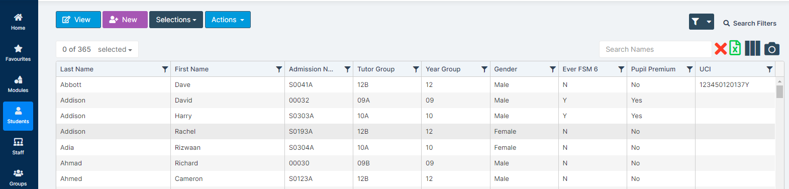 How to use the Student List Page to Create Simple Reports – Bromcom ...