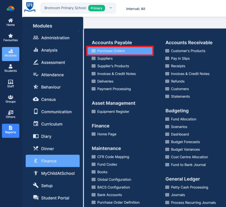 How to Create a New Purchase Order – Bromcom – Documentation Centre