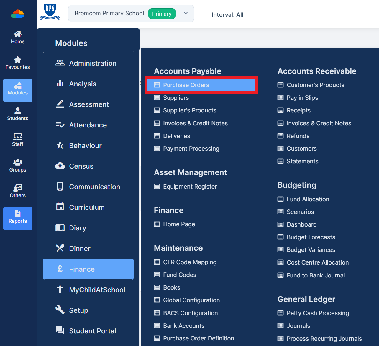 How to Authorise a Purchase Order – Bromcom – Documentation Centre