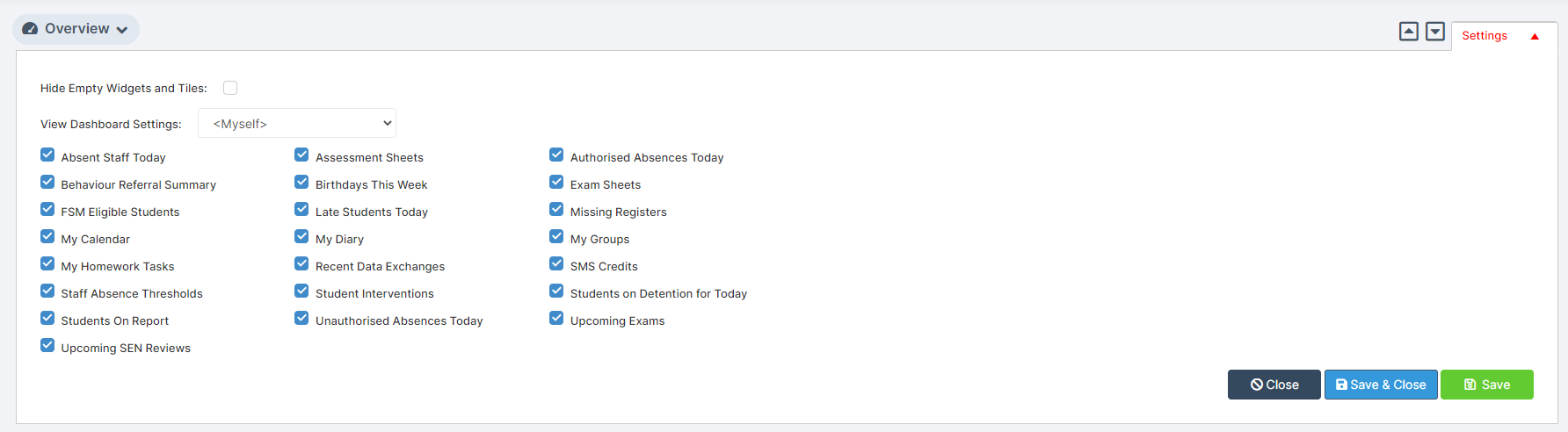 How to use Widgets and Tiles on the Overview Dashboard – Bromcom ...