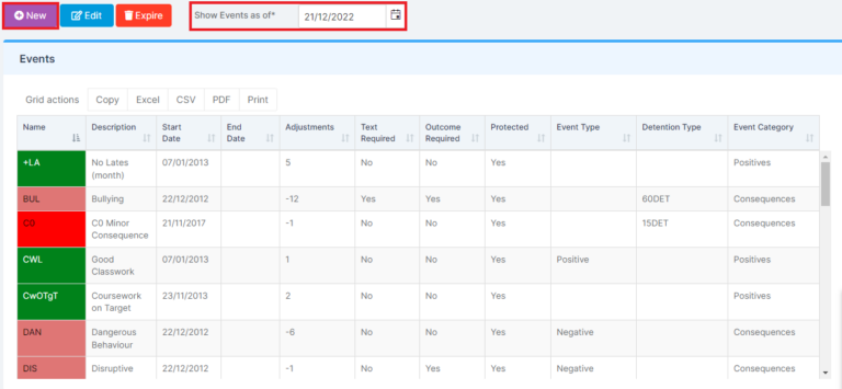 How to Create a New Behaviour Event – Bromcom