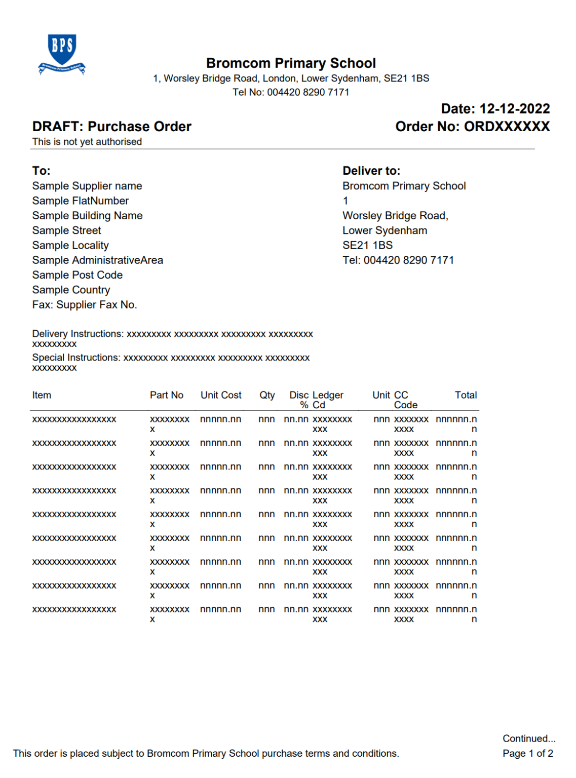 How to Manage Purchase Order Settings – Bromcom – Documentation Centre