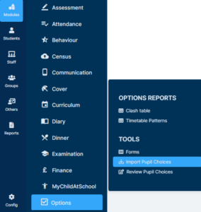 How to use the Import Pupil Choices page – Bromcom – Documentation Centre