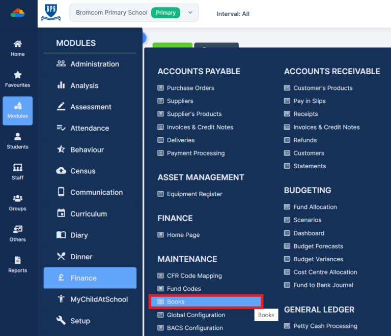 How to Add a Cheque Book – Bromcom – Documentation Centre