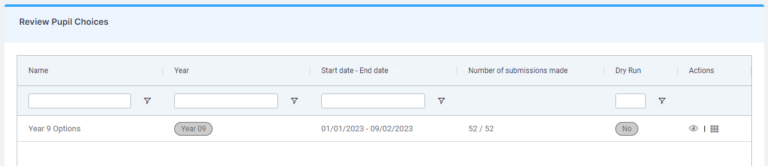 How to use the Review Pupil Choices page – Bromcom – Documentation Centre