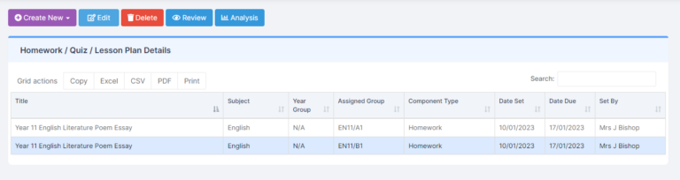 How to set Homework as a Teacher via the MIS – Bromcom