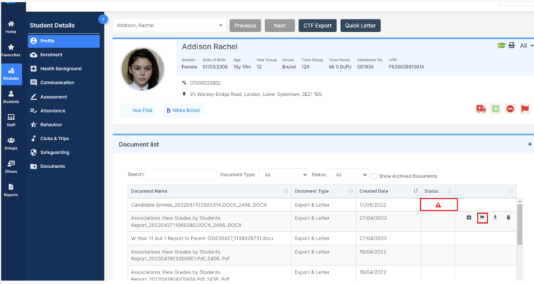 How to View Important Student Documents in a Seating Plan – Bromcom ...