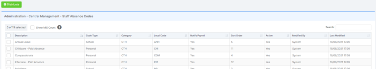 How To Distribute Staff Absence Codes from Vision – Bromcom ...