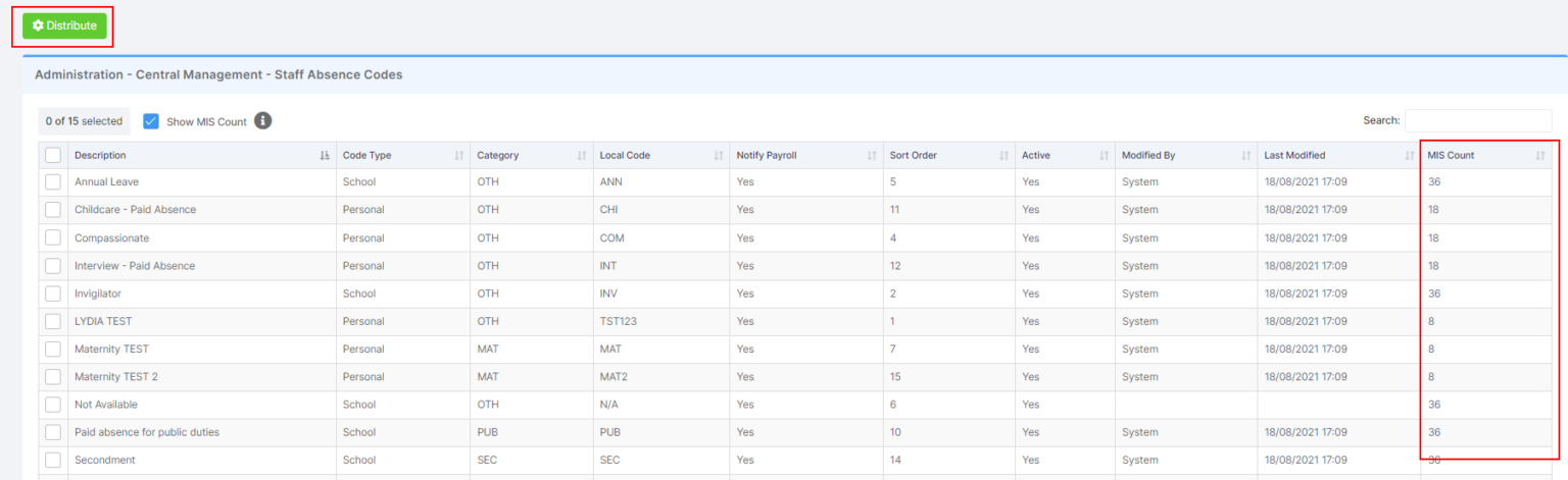How To Distribute Staff Absence Codes from Vision – Bromcom ...