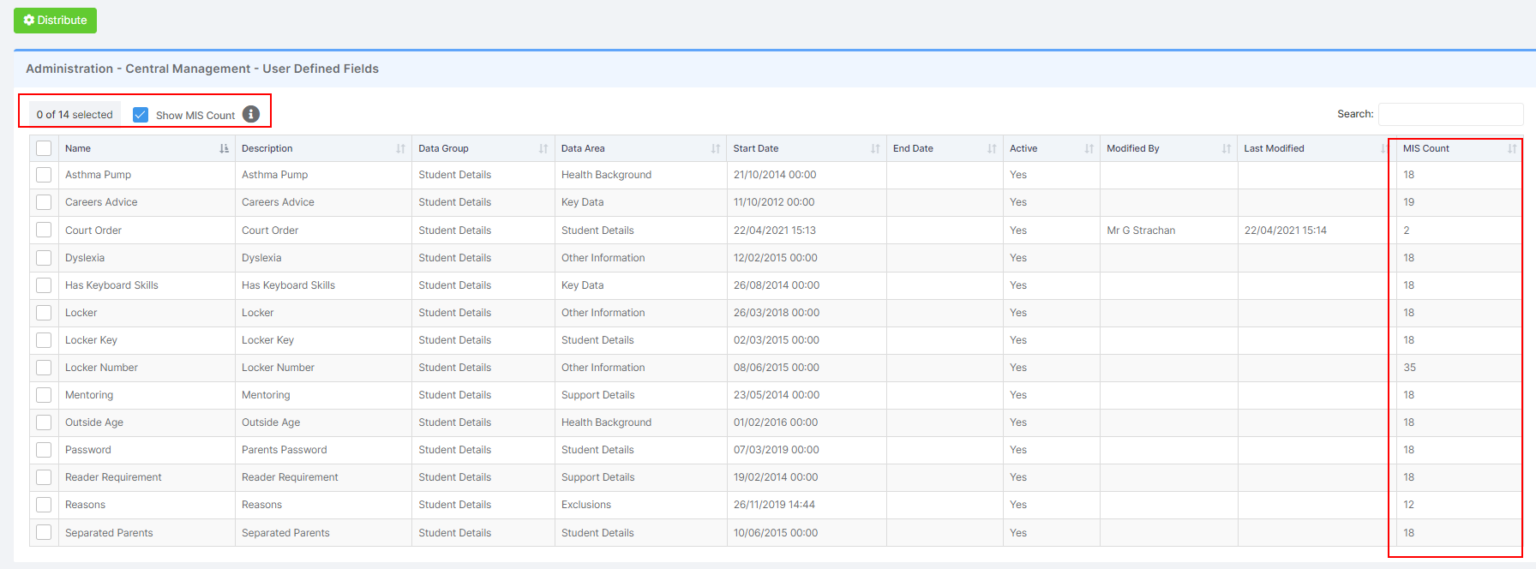 How To Distribute User Defined Fields within Vision – Bromcom – Documentation Centre