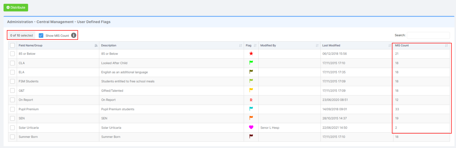 How To Distribute User Defined Flags using Vision – Bromcom – Documentation Centre
