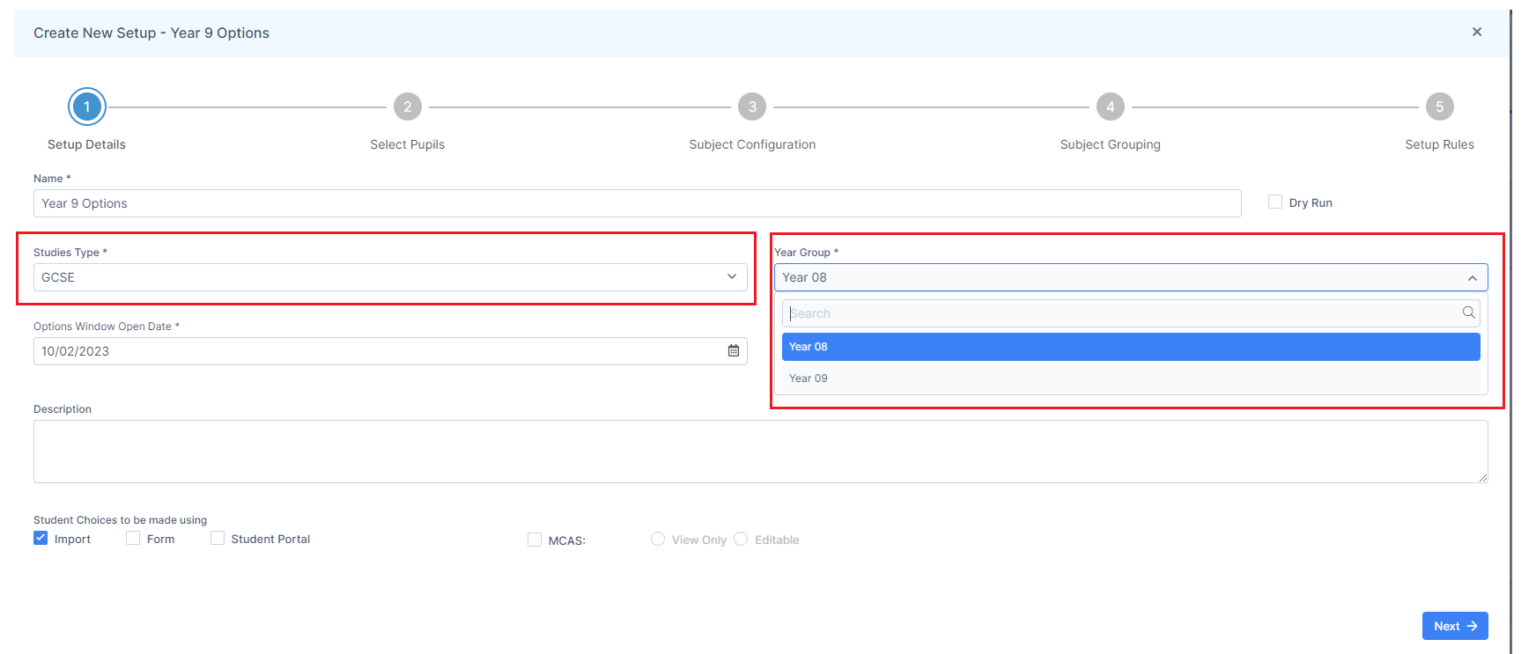 How to use the Options Setup page – Bromcom