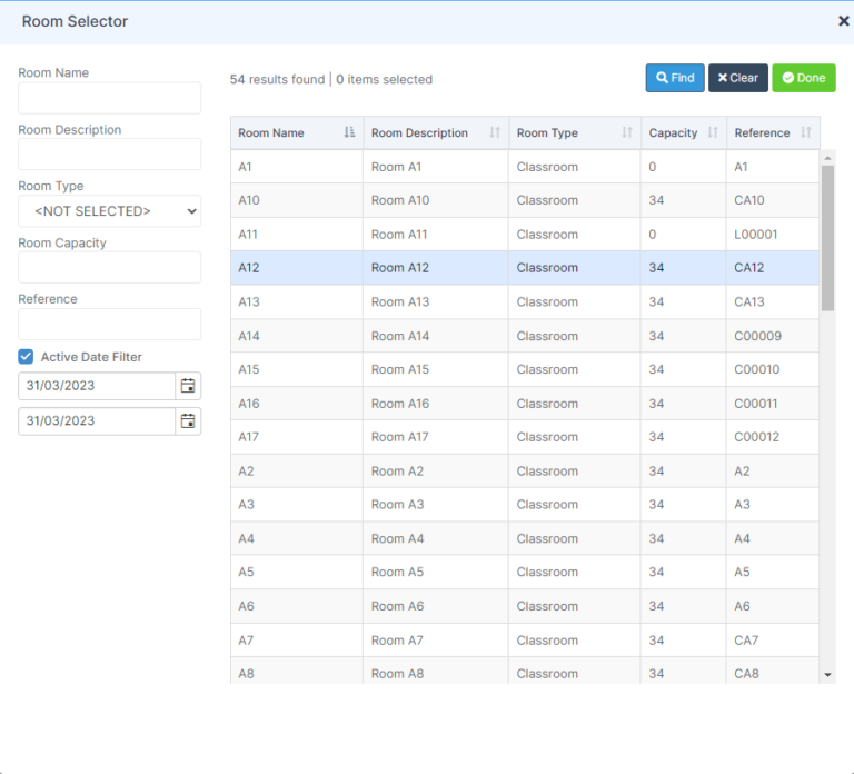 How to Add a New Room or Edit a Room – Bromcom – Documentation Centre