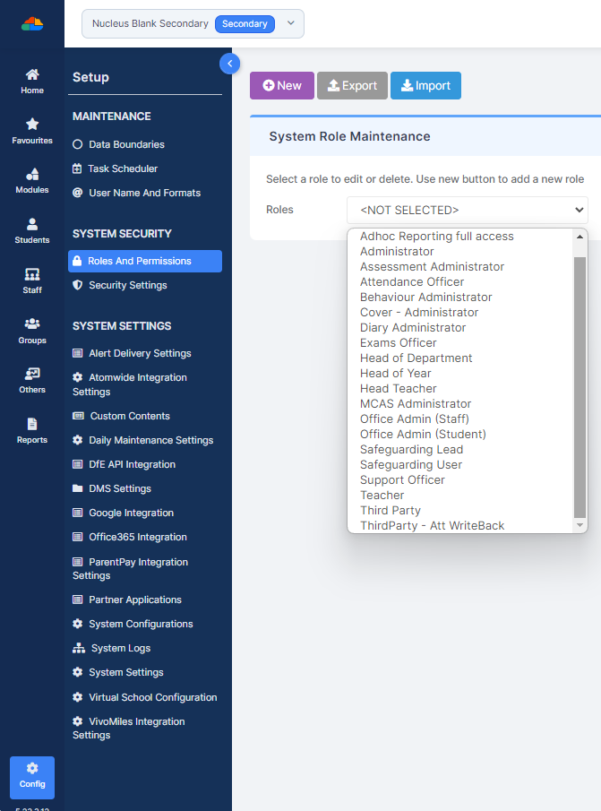 Permissions for Default Roles – Bromcom