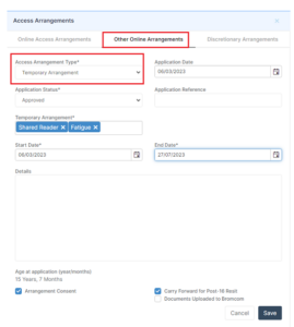 How to Manage Access Arrangements – Bromcom – Documentation Centre