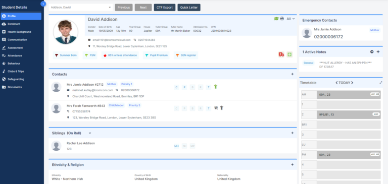 How to Access the Student List and Student Details – Bromcom ...