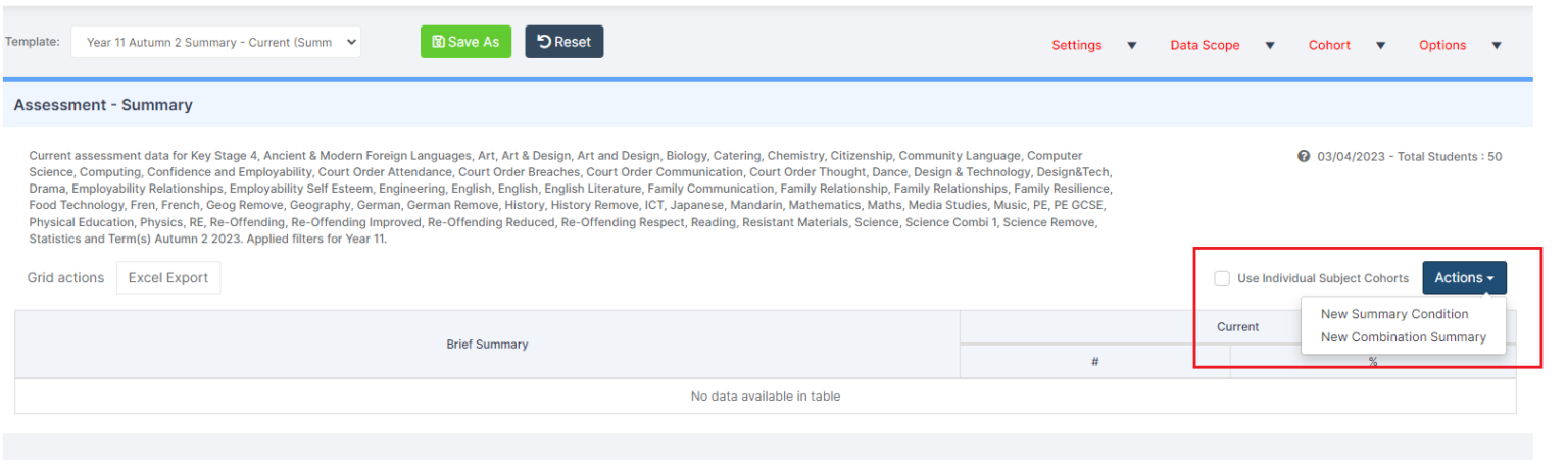 How to Set Up Analysis for Assessment – Summary – Bromcom – Documentation Centre