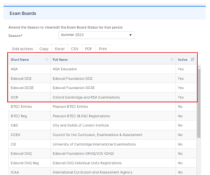 How to Manage Exam Boards – Bromcom – Documentation Centre