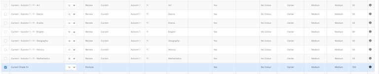 How to Add a Formula Column to a Marksheet – Bromcom – Documentation Centre
