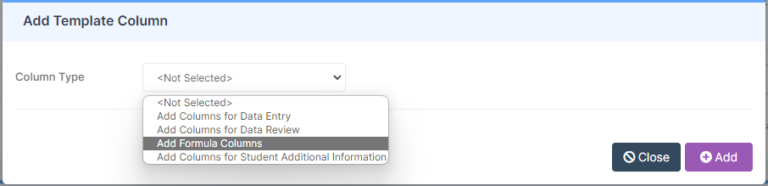 How to Add a Formula Column to a Marksheet – Bromcom – Documentation Centre
