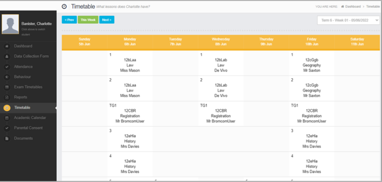 How to login and use the MCAS Web Parent Portal – Bromcom ...