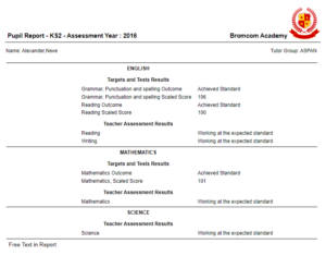 How to run reports on Primary Data Collections – Bromcom – Documentation Centre