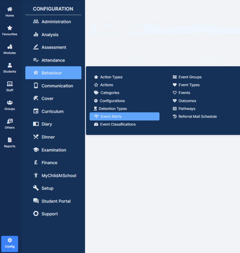 How to Create a Behaviour Event Alert – Bromcom – Documentation Centre