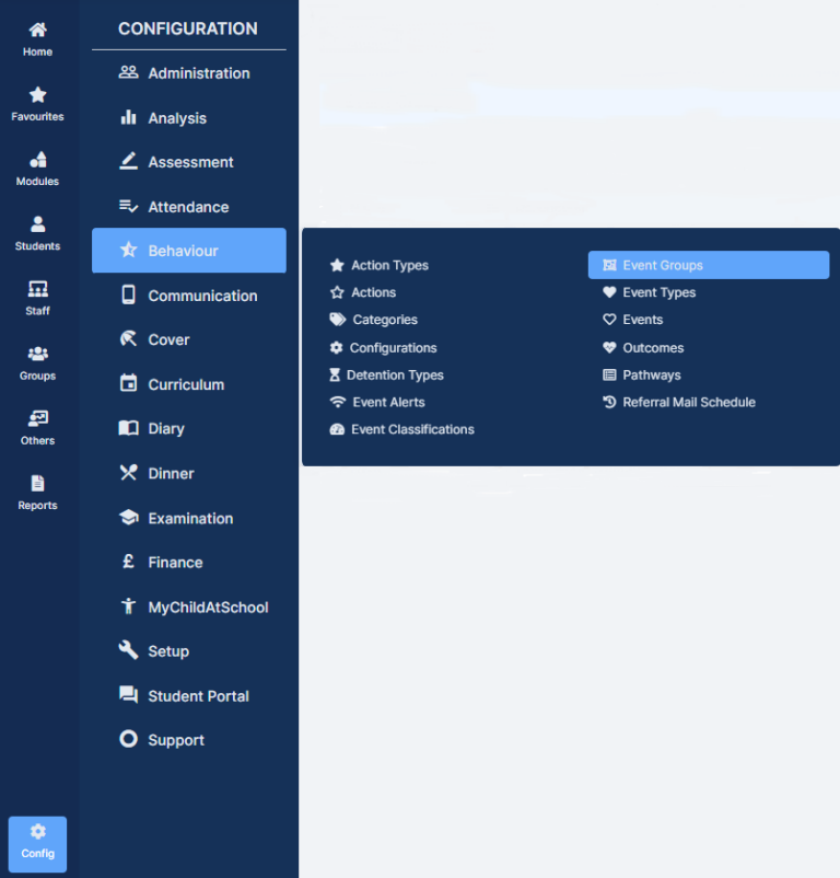 How to Create a New Behaviour Event Group – Bromcom – Documentation Centre