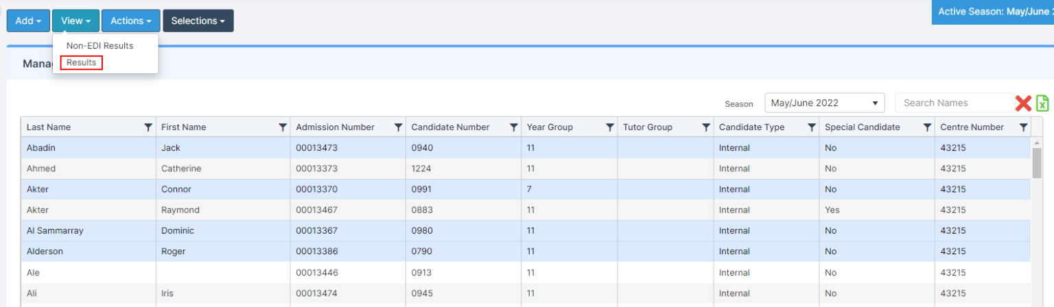 How to View, Edit and Add Exam Results – Bromcom – Documentation Centre