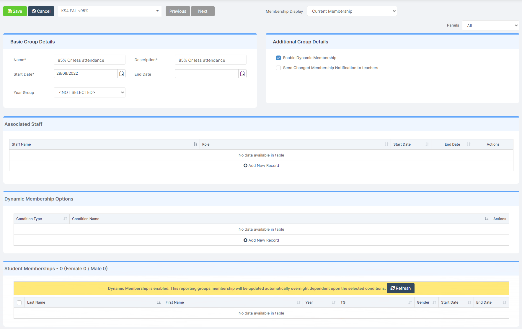 How to Create a Dynamic Reporting Group – Bromcom – Documentation Centre
