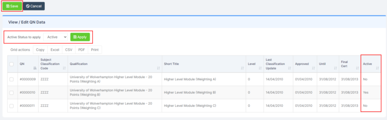 How to Edit QN Data – Bromcom – Documentation Centre