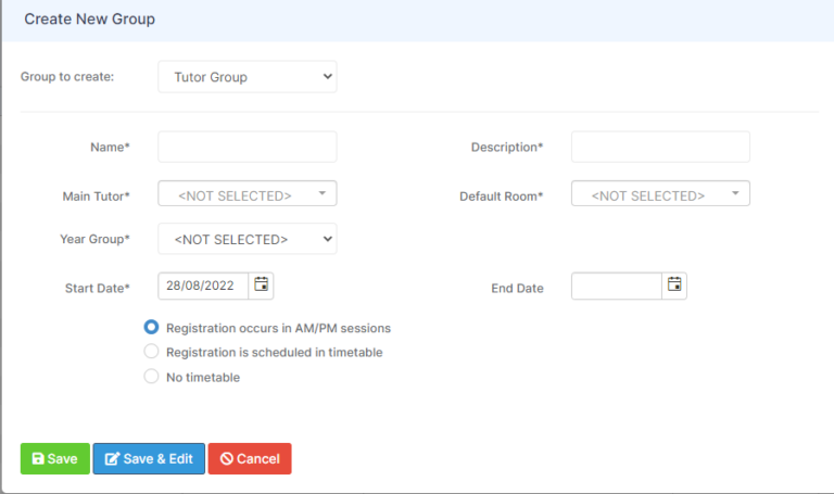 How to Create a New Tutor Group – Bromcom – Documentation Centre