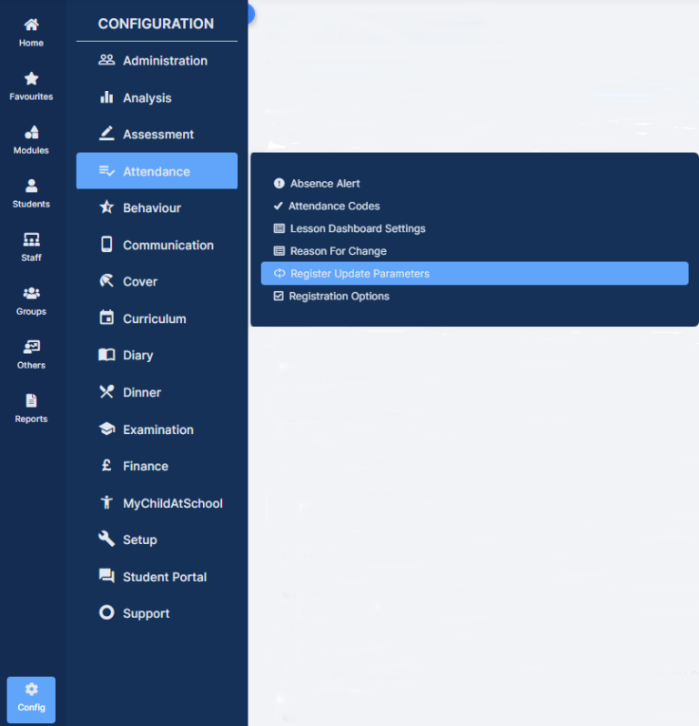 How to use Register Update Parameters – Bromcom – Documentation Centre