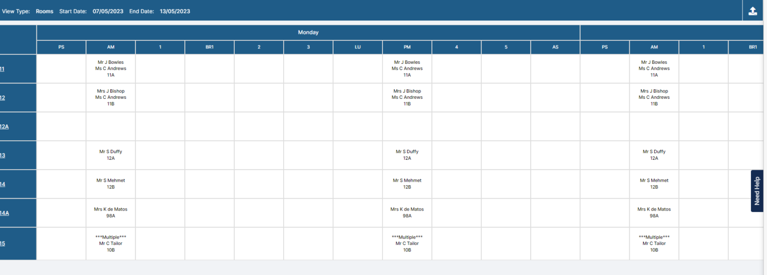 How to use View Timetables – Bromcom – Documentation Centre