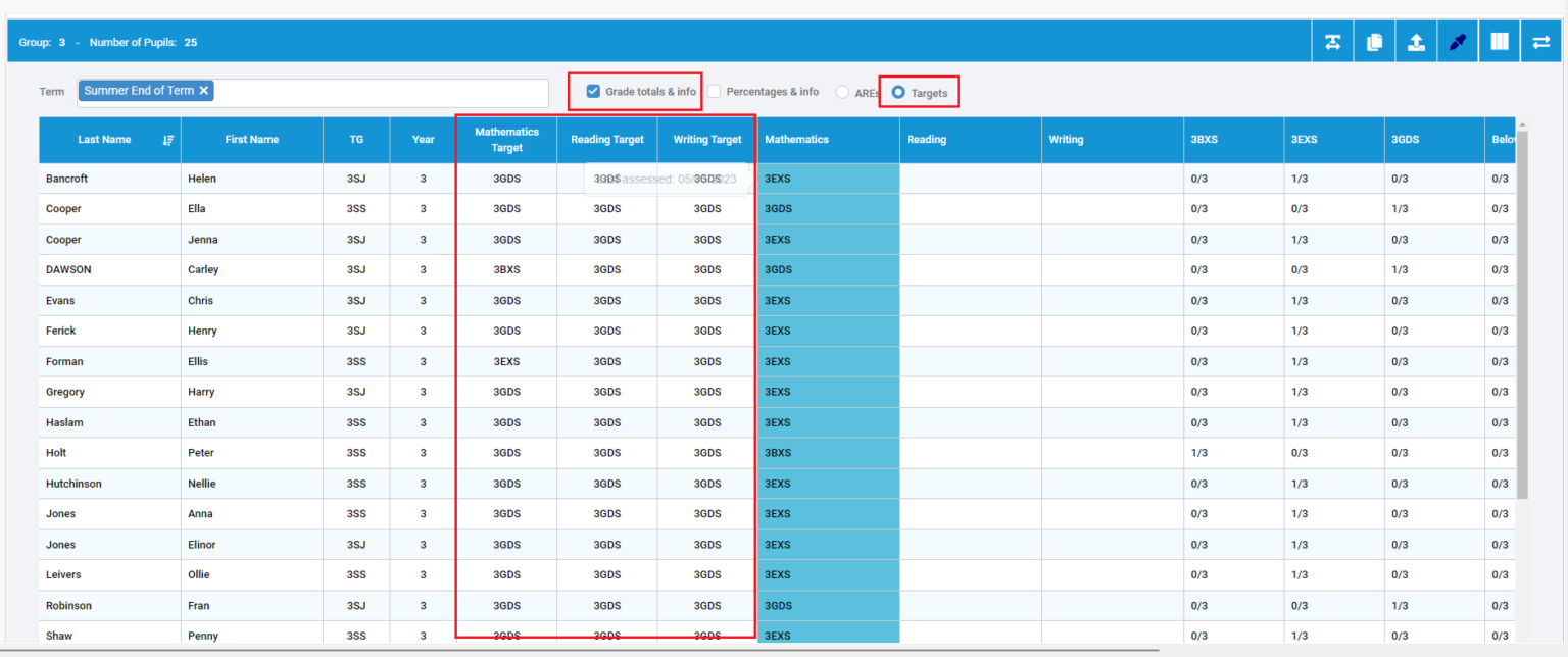 How to use the Summative Target Setter – Bromcom – Documentation Centre