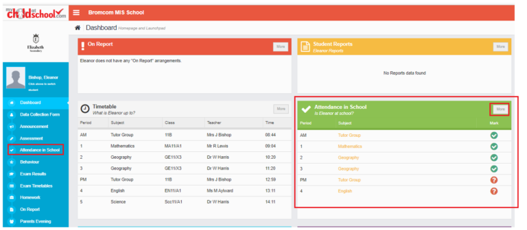 How to view Attendance in the MCAS Desktop Site – Bromcom ...