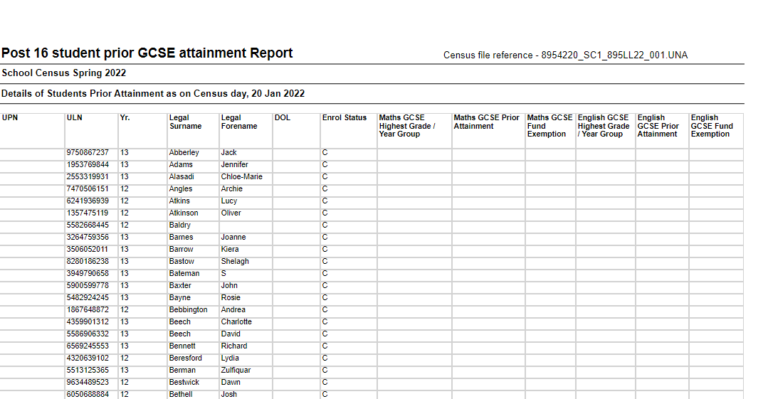 How to View School Census Reports – Bromcom – Documentation Centre