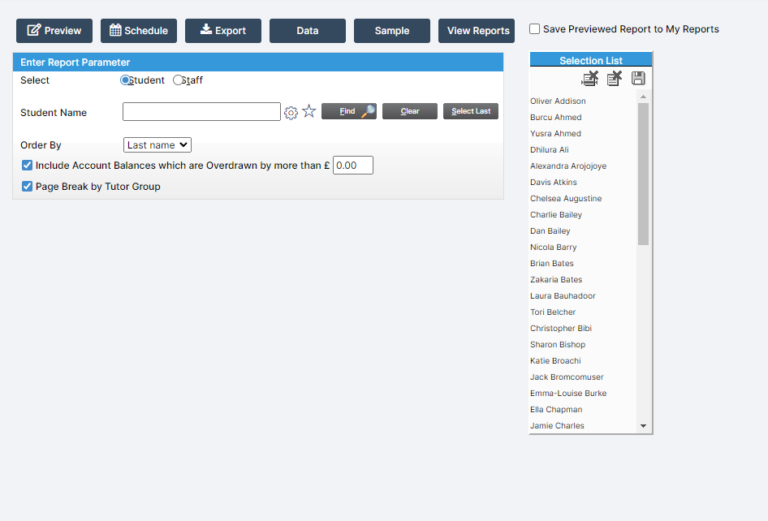 How to view Dinner Reports – Bromcom – Documentation Centre